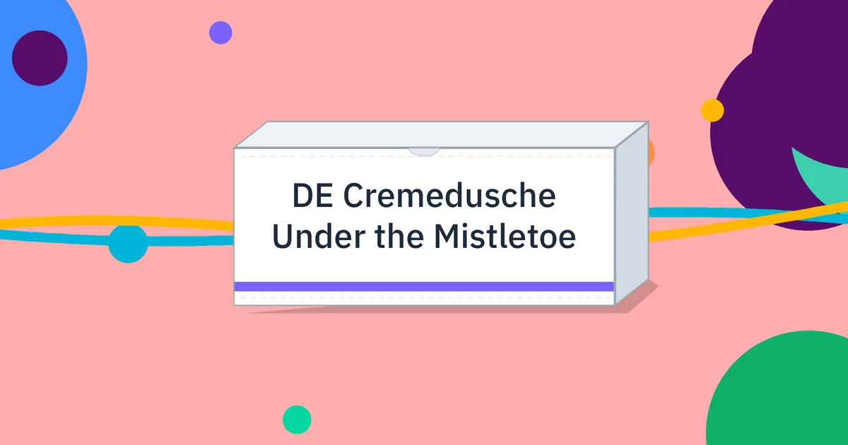 Symbolbild: Packung mit der Aufschrift DE Cremedusche Under the Mistletoe (PZN 18798688) – Verfügbarkeit und Bezug in Apotheken in Frankfurt am Main