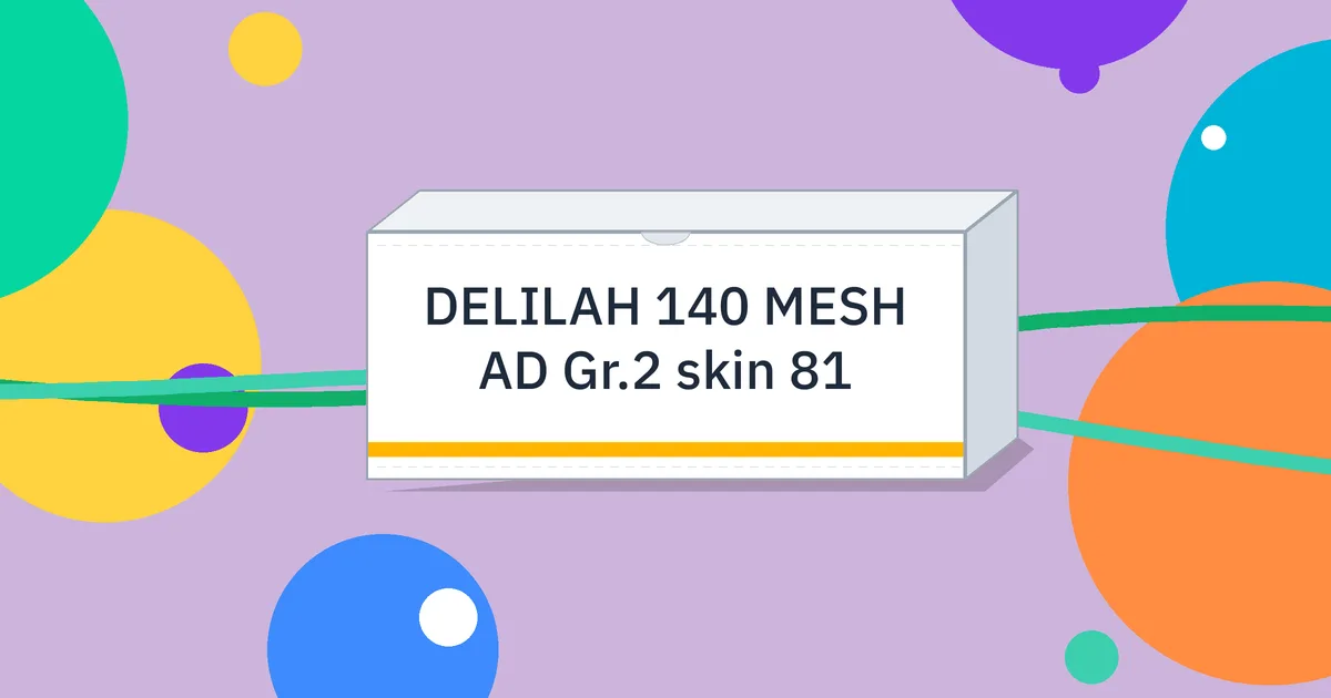 Symbolbild: Packung mit der Aufschrift DELILAH 140 MESH AD Gr.2 skin 81 (PZN 13849263) – Verfügbarkeit und Bezug in Apotheken in Frankfurt am Main