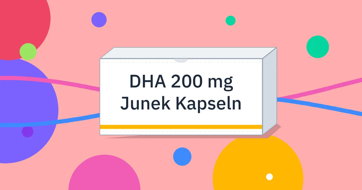 Symbolbild: Packung mit der Aufschrift DHA 200 mg Junek Kapseln (PZN 11189704) – Verfügbarkeit und Bezug in Apotheken in Frankfurt am Main
