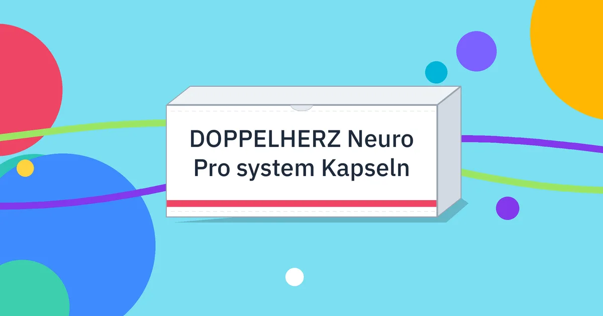 Symbolbild: Packung mit der Aufschrift DOPPELHERZ Neuro Pro system Kapseln (PZN 20547717) – Verfügbarkeit und Bezug in Apotheken in Frankfurt am Main