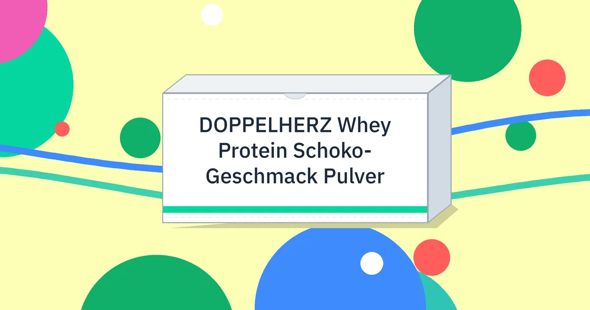 Symbolbild: Packung mit der Aufschrift DOPPELHERZ Whey Protein Schoko-Geschmack Pulver (PZN 19861756) – Verfügbarkeit und Bezug in Apotheken in Frankfurt am Main