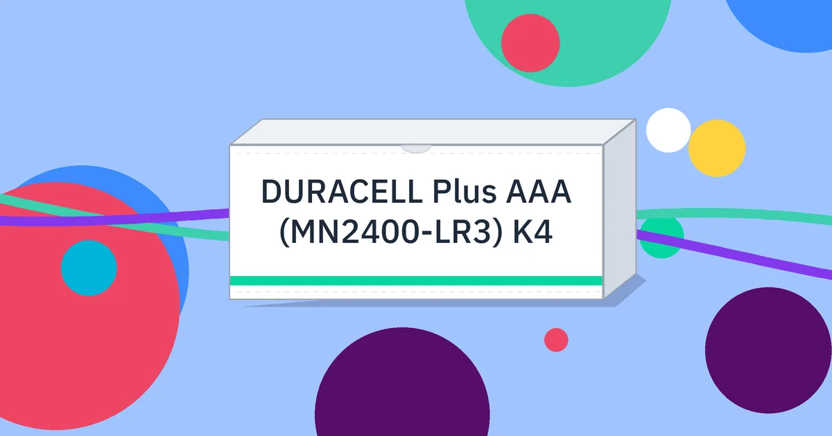 Symbolbild: Packung mit der Aufschrift DURACELL Plus AAA (MN2400-LR3) K4 (PZN 17575609) – Verfügbarkeit und Bezug in Apotheken in Frankfurt am Main
