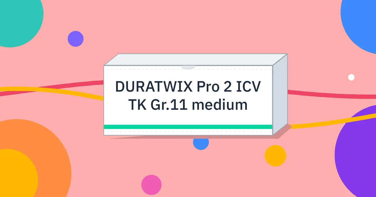 Symbolbild: Packung mit der Aufschrift DURATWIX Pro 2 ICV TK Gr.11 medium (PZN 19346132) – Verfügbarkeit und Bezug in Apotheken in Frankfurt am Main