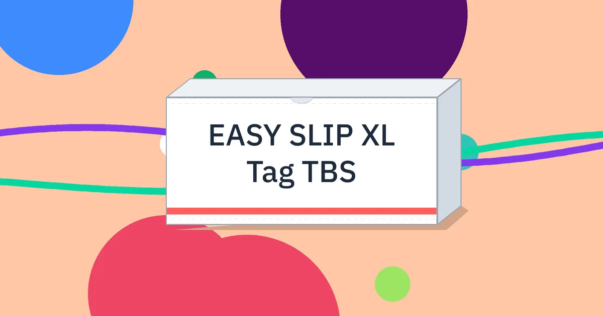 Symbolbild: Packung mit der Aufschrift EASY SLIP XL Tag TBS (PZN 19094707) – Verfügbarkeit und Bezug in Apotheken in Frankfurt am Main