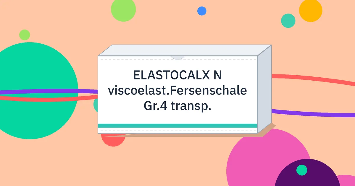 Symbolbild: Packung mit der Aufschrift ELASTOCALX N viscoelast.Fersenschale Gr.4 transp. (PZN 13969292) – Verfügbarkeit und Bezug in Apotheken in Frankfurt am Main
