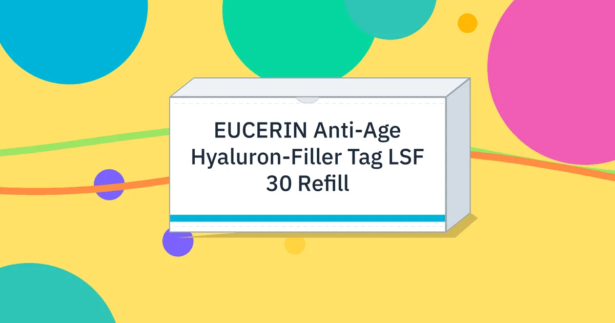 Symbolbild: Packung mit der Aufschrift EUCERIN Anti-Age Hyaluron-Filler Tag LSF 30 Refill (PZN 19708405) – Verfügbarkeit und Bezug in Apotheken in Frankfurt am Main