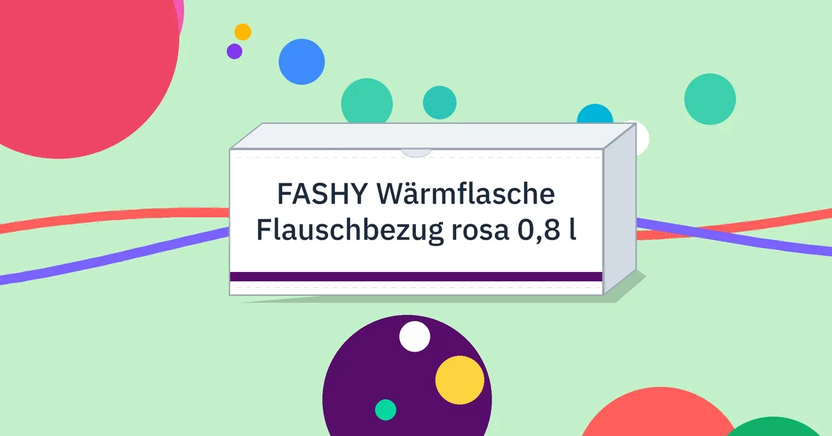 Symbolbild: Packung mit der Aufschrift FASHY Wärmflasche Flauschbezug rosa 0,8 l (PZN 14142838) – Verfügbarkeit und Bezug in Apotheken in Frankfurt am Main
