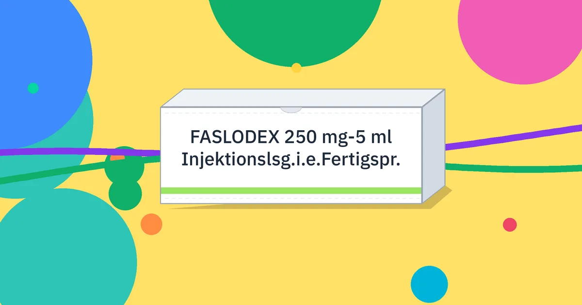 Symbolbild: Packung mit der Aufschrift FASLODEX 250 mg-5 ml Injektionslsg.i.e.Fertigspr. (PZN 03065690) – Verfügbarkeit und Bezug in Apotheken in Frankfurt am Main