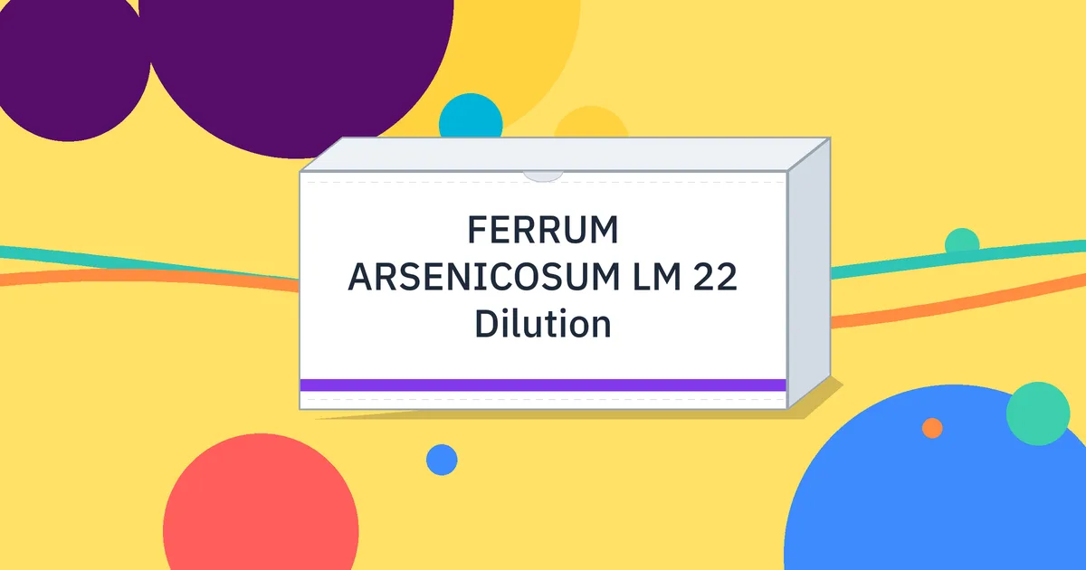 Symbolbild: Packung mit der Aufschrift FERRUM ARSENICOSUM LM 22 Dilution (PZN 12847635) – Verfügbarkeit und Bezug in Apotheken in Frankfurt am Main