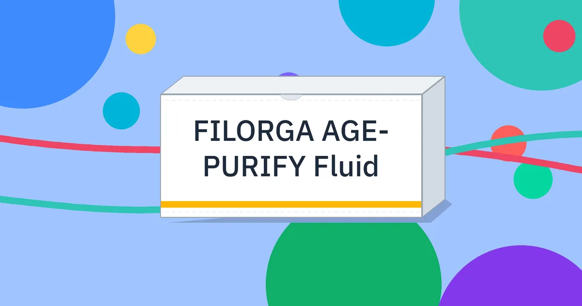 Symbolbild: Packung mit der Aufschrift FILORGA AGE-PURIFY Fluid (PZN 18899018) – Verfügbarkeit und Bezug in Apotheken in Frankfurt am Main