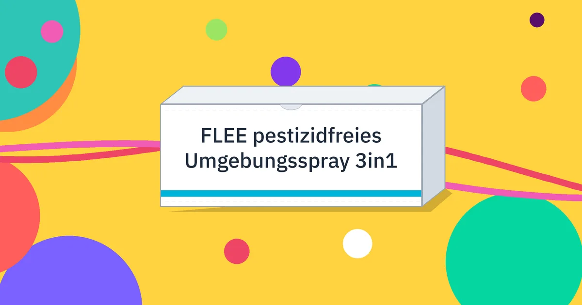 Symbolbild: Packung mit der Aufschrift FLEE pestizidfreies Umgebungsspray 3in1 (PZN 18022574) – Verfügbarkeit und Bezug in Apotheken in Frankfurt am Main