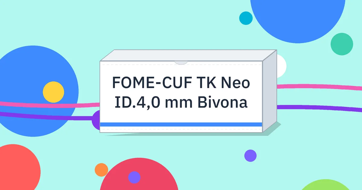 Symbolbild: Packung mit der Aufschrift FOME-CUF TK Neo ID.4,0 mm Bivona (PZN 02255448) – Verfügbarkeit und Bezug in Apotheken in Frankfurt am Main
