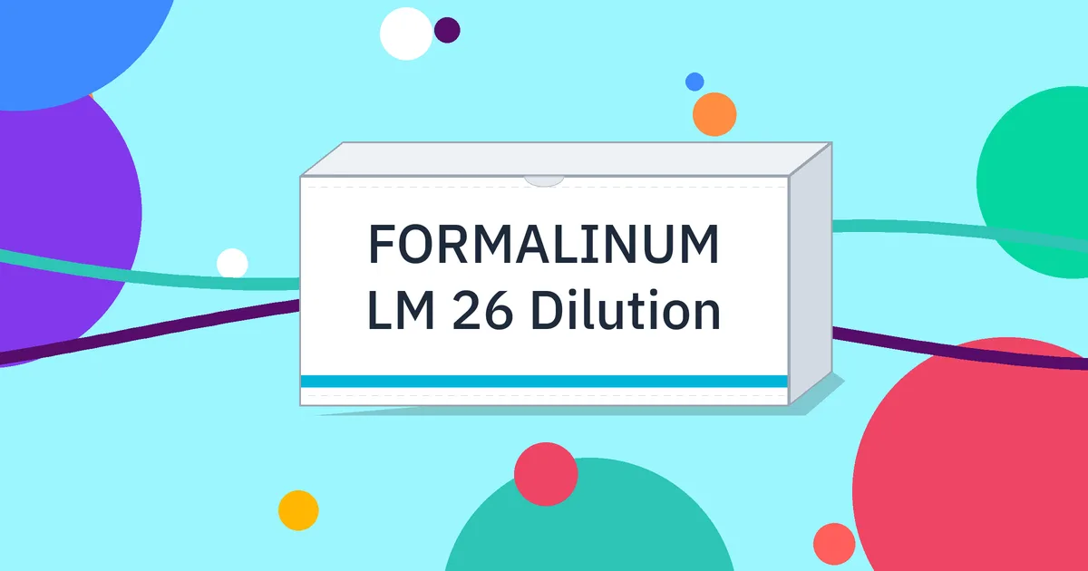Symbolbild: Packung mit der Aufschrift FORMALINUM LM 26 Dilution (PZN 12873756) – Verfügbarkeit und Bezug in Apotheken in Frankfurt am Main