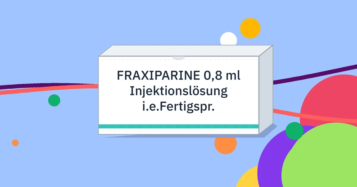 Symbolbild: Packung mit der Aufschrift FRAXIPARINE 0,8 ml Injektionslösung i.e.Fertigspr. (PZN 13652141) – Verfügbarkeit und Bezug in Apotheken in Frankfurt am Main