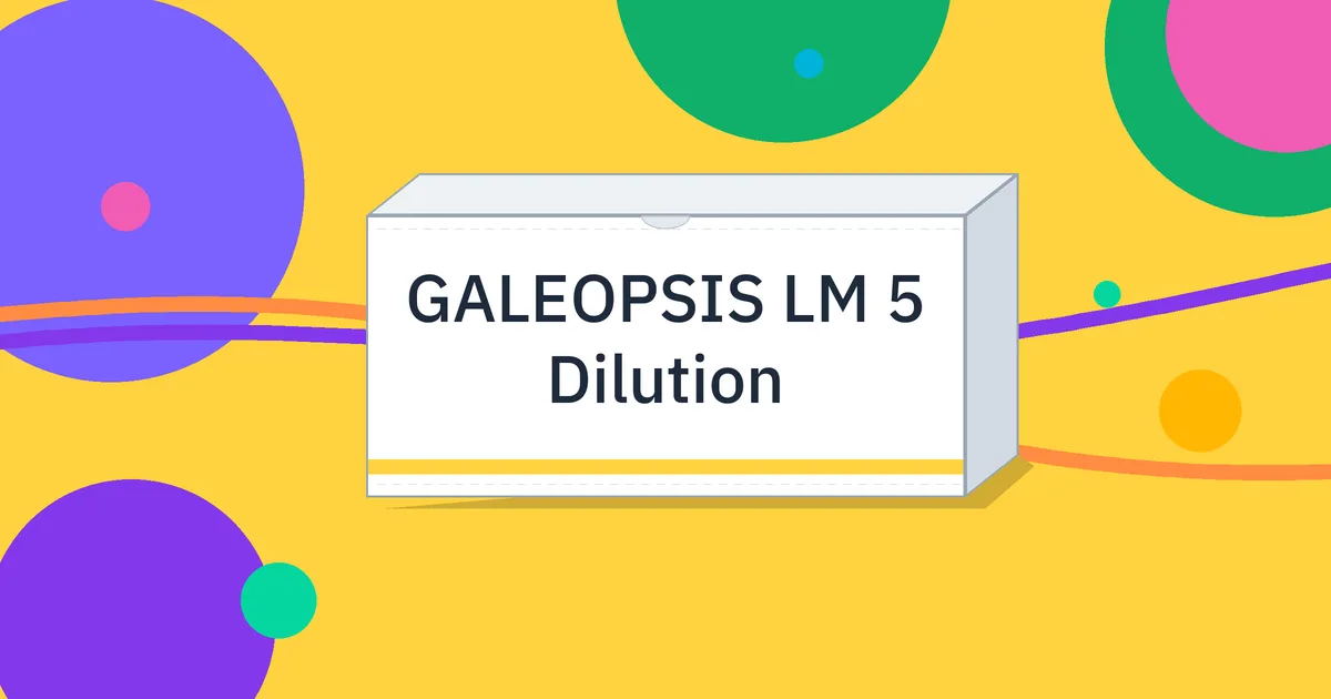 Symbolbild: Packung mit der Aufschrift GALEOPSIS LM 5 Dilution (PZN 13496132) – Verfügbarkeit und Bezug in Apotheken in Frankfurt am Main