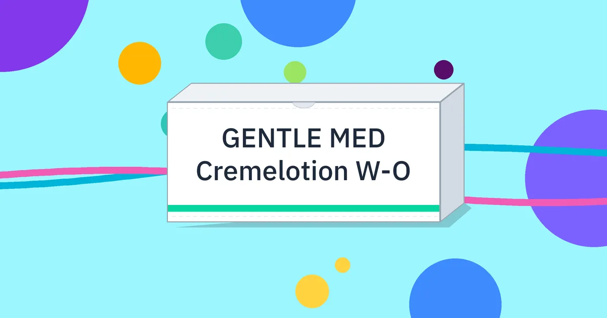 Symbolbild: Packung mit der Aufschrift GENTLE MED Cremelotion W-O (PZN 11169794) – Verfügbarkeit und Bezug in Apotheken in Frankfurt am Main