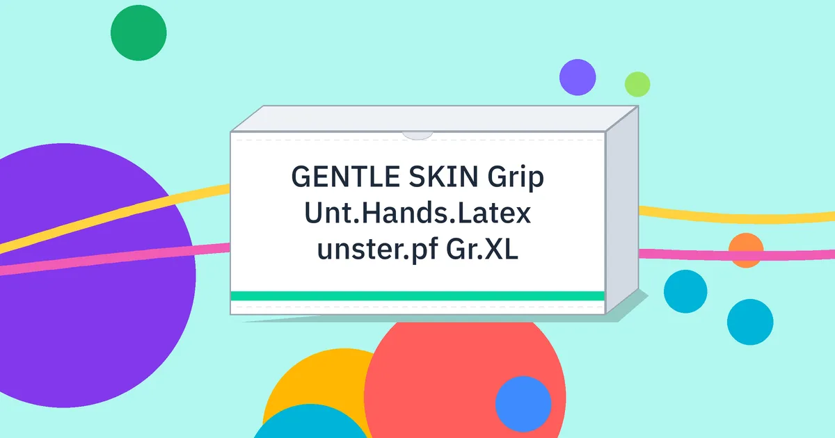 Symbolbild: Packung mit der Aufschrift GENTLE SKIN Grip Unt.Hands.Latex unster.pf Gr.XL (PZN 02470313) – Verfügbarkeit und Bezug in Apotheken in Frankfurt am Main