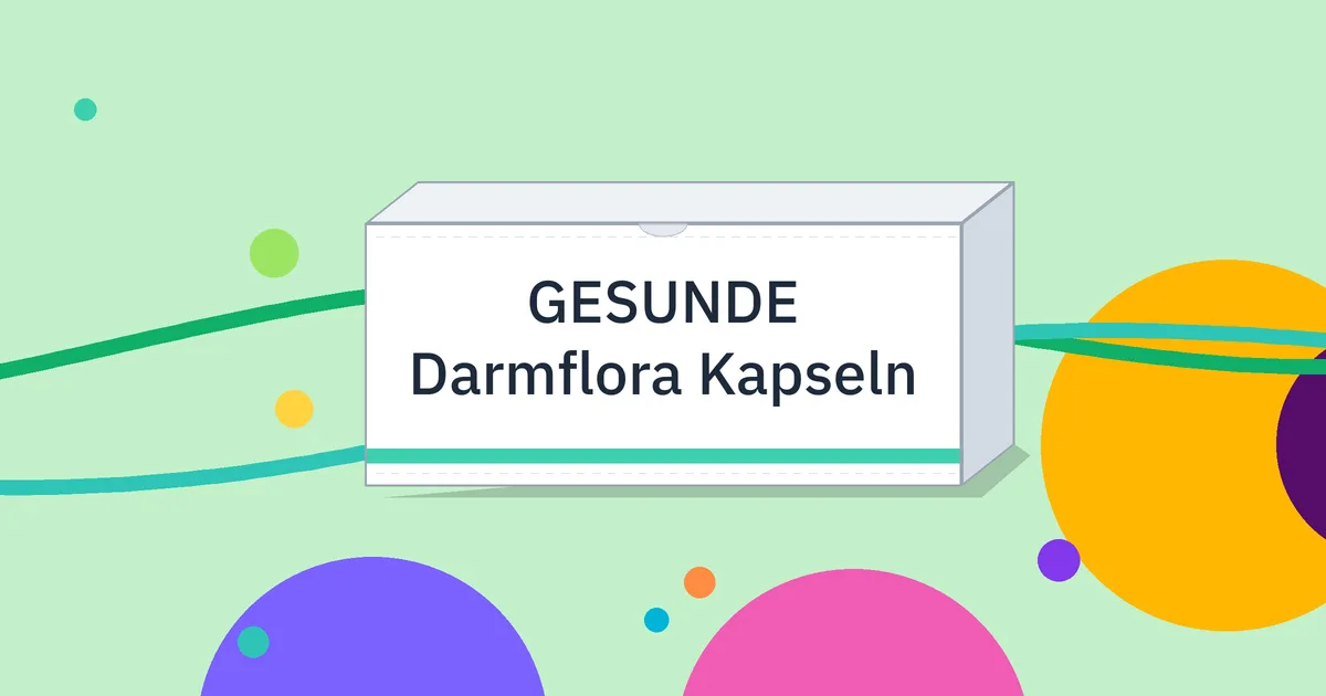 Symbolbild: Packung mit der Aufschrift GESUNDE Darmflora Kapseln (PZN 17382460) – Verfügbarkeit und Bezug in Apotheken in Frankfurt am Main