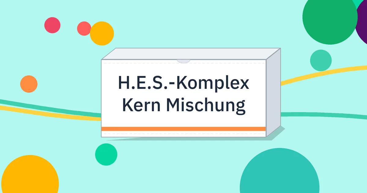 Symbolbild: Packung mit der Aufschrift H.E.S.-Komplex Kern Mischung (PZN 00324872) – Verfügbarkeit und Bezug in Apotheken in Frankfurt am Main