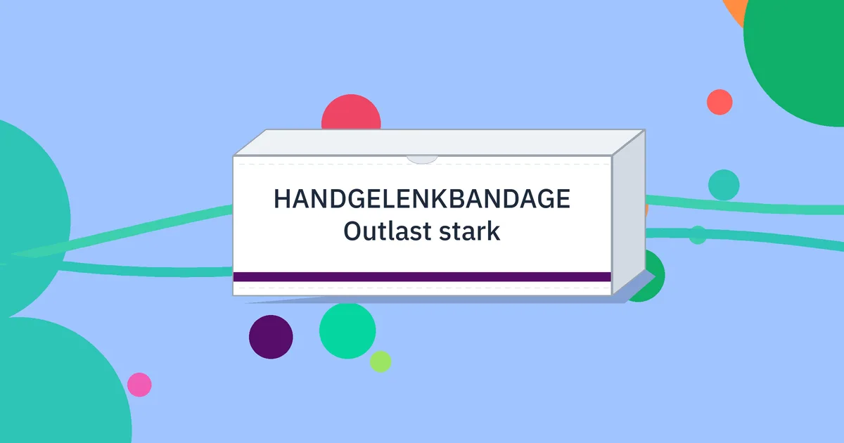 Symbolbild: Packung mit der Aufschrift HANDGELENKBANDAGE Outlast stark (PZN 11238549) – Verfügbarkeit und Bezug in Apotheken in Frankfurt am Main
