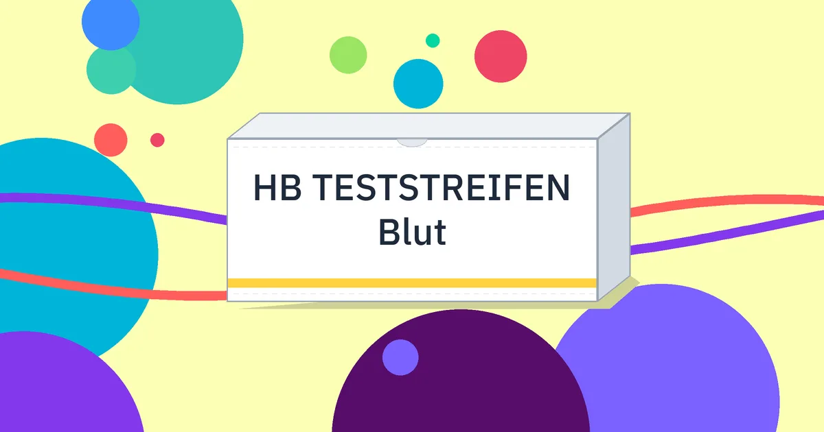 Symbolbild: Packung mit der Aufschrift HB TESTSTREIFEN Blut (PZN 18661239) – Verfügbarkeit und Bezug in Apotheken in Frankfurt am Main