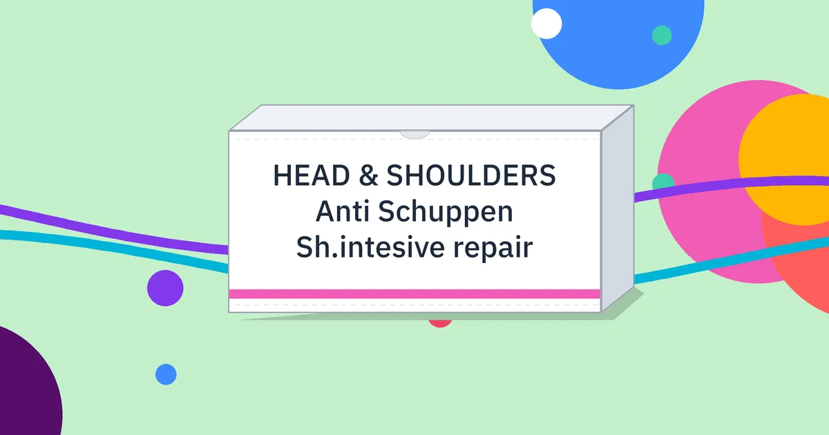 Symbolbild: Packung mit der Aufschrift HEAD & SHOULDERS Anti Schuppen Sh.intesive repair (PZN 06965201) – Verfügbarkeit und Bezug in Apotheken in Frankfurt am Main