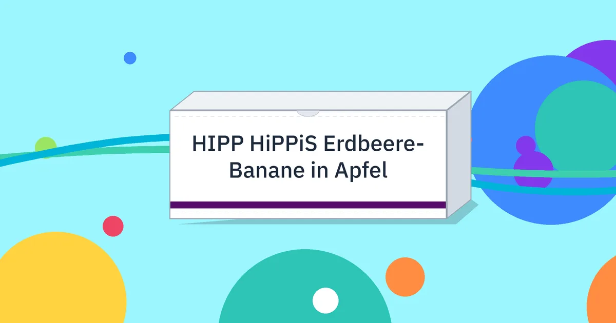 Symbolbild: Packung mit der Aufschrift HIPP HiPPiS Erdbeere-Banane in Apfel (PZN 12668559) – Verfügbarkeit und Bezug in Apotheken in Frankfurt am Main