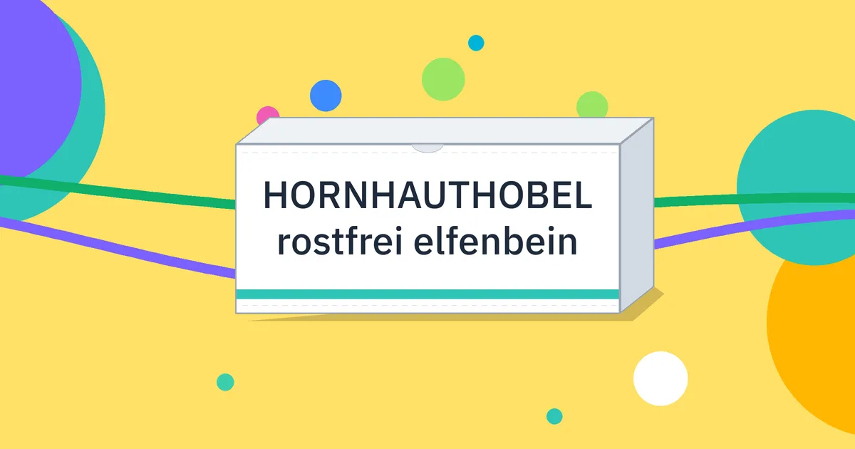 Symbolbild: Packung mit der Aufschrift HORNHAUTHOBEL rostfrei elfenbein (PZN 01525472) – Verfügbarkeit und Bezug in Apotheken in Frankfurt am Main