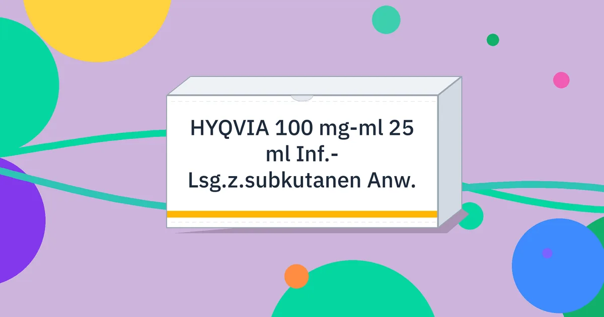 Symbolbild: Packung mit der Aufschrift HYQVIA 100 mg-ml 25 ml Inf.-Lsg.z.subkutanen Anw. (PZN 10003258) – Verfügbarkeit und Bezug in Apotheken in Frankfurt am Main