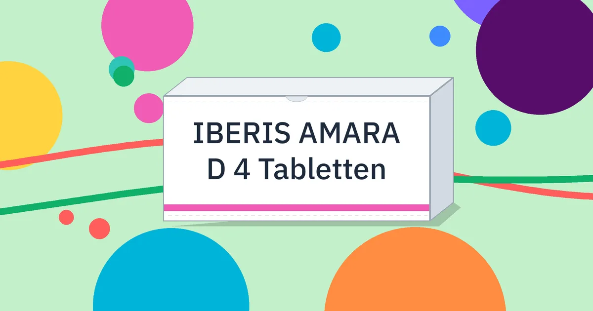 Symbolbild: Packung mit der Aufschrift IBERIS AMARA D 4 Tabletten (PZN 02631704) – Verfügbarkeit und Bezug in Apotheken in Frankfurt am Main