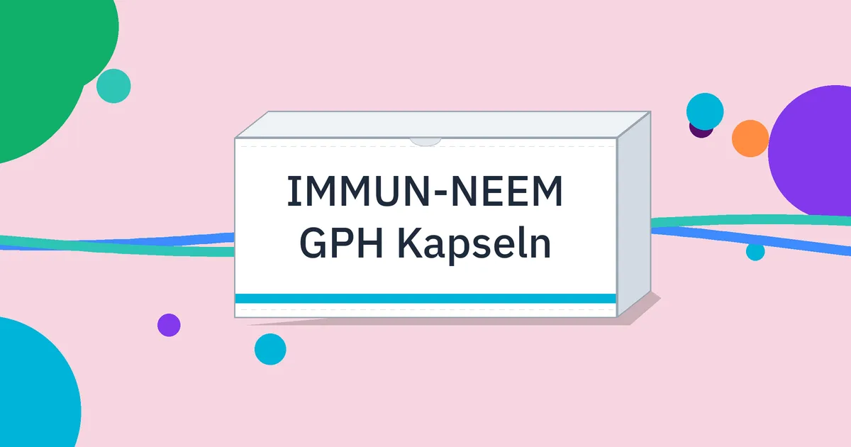 Symbolbild: Packung mit der Aufschrift IMMUN-NEEM GPH Kapseln (PZN 09918248) – Verfügbarkeit und Bezug in Apotheken in Frankfurt am Main