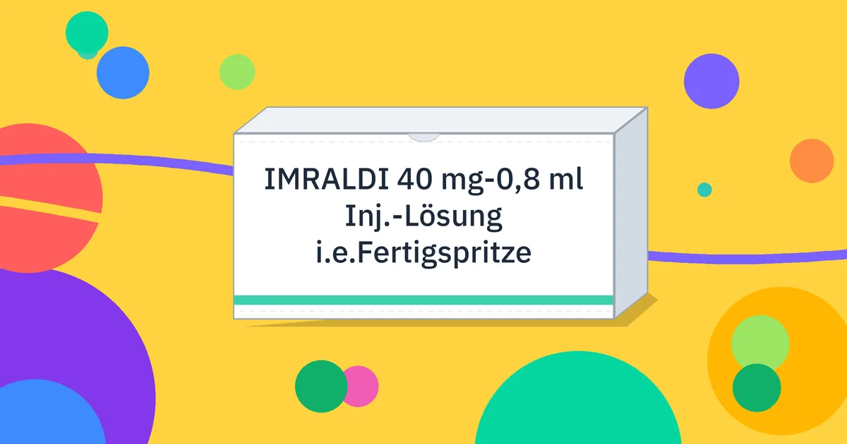 Symbolbild: Packung mit der Aufschrift IMRALDI 40 mg-0,8 ml Inj.-Lösung i.e.Fertigspritze (PZN 16010207) – Verfügbarkeit und Bezug in Apotheken in Frankfurt am Main