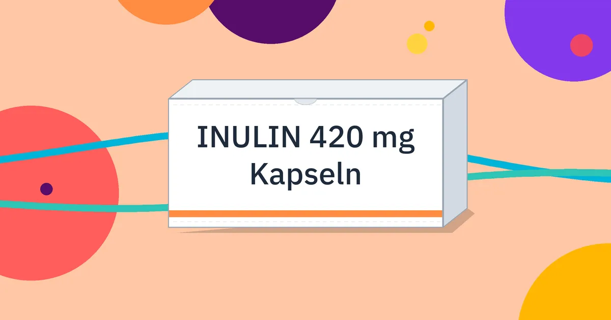 Symbolbild: Packung mit der Aufschrift INULIN 420 mg Kapseln (PZN 10714835) – Verfügbarkeit und Bezug in Apotheken in Frankfurt am Main