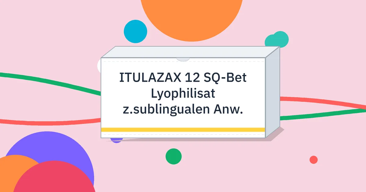 Symbolbild: Packung mit der Aufschrift ITULAZAX 12 SQ-Bet Lyophilisat z.sublingualen Anw. (PZN 16749591) – Verfügbarkeit und Bezug in Apotheken in Frankfurt am Main
