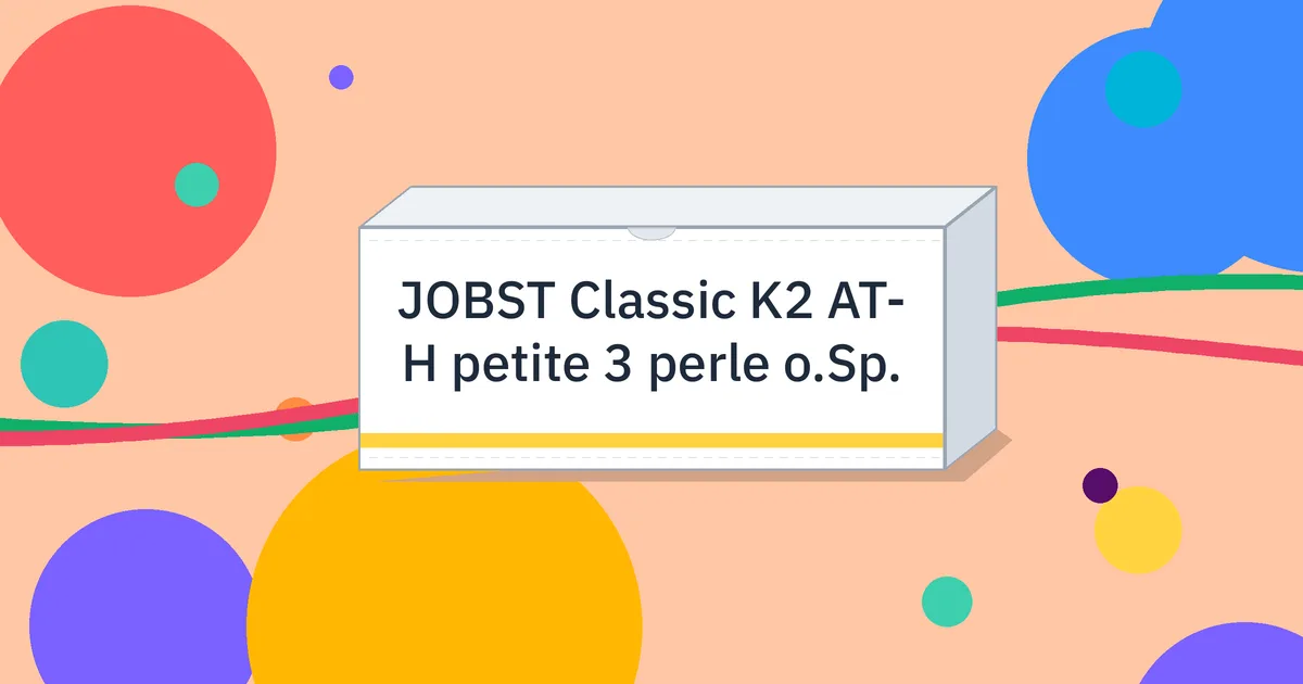 Symbolbild: Packung mit der Aufschrift JOBST Classic K2 AT-H petite 3 perle o.Sp. (PZN 13159937) – Verfügbarkeit und Bezug in Apotheken in Frankfurt am Main