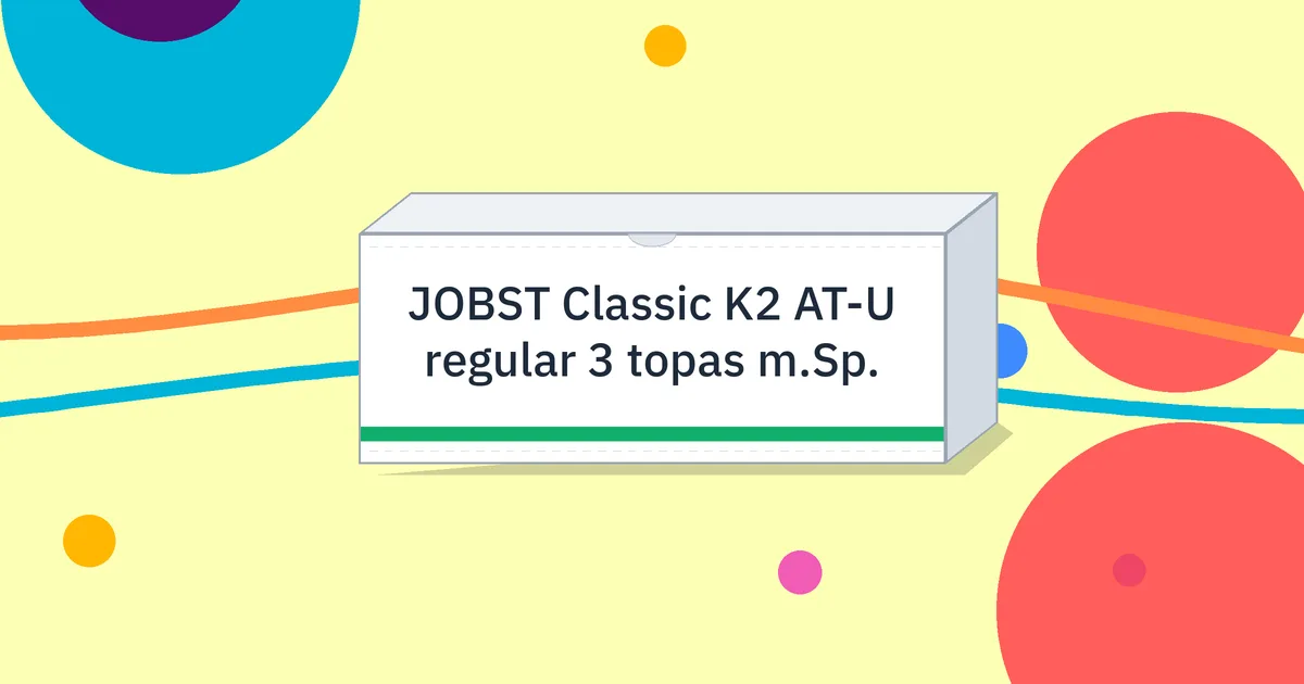 Symbolbild: Packung mit der Aufschrift JOBST Classic K2 AT-U regular 3 topas m.Sp. (PZN 13069430) – Verfügbarkeit und Bezug in Apotheken in Frankfurt am Main