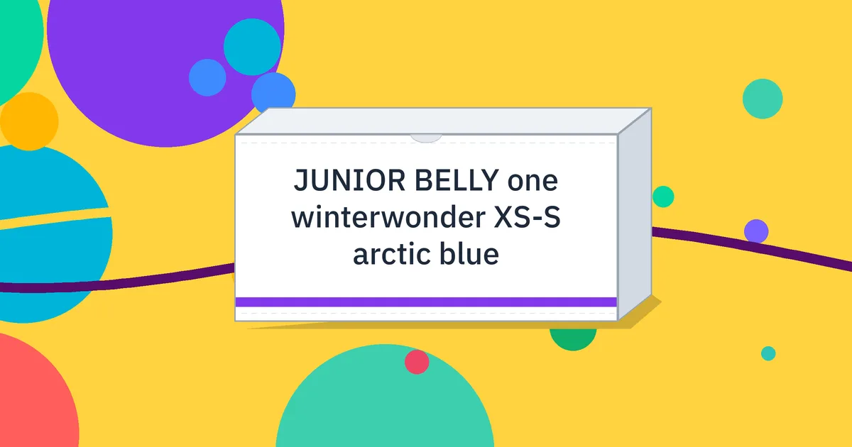 Symbolbild: Packung mit der Aufschrift JUNIOR BELLY one winterwonder XS-S arctic blue (PZN 13888926) – Verfügbarkeit und Bezug in Apotheken in Frankfurt am Main