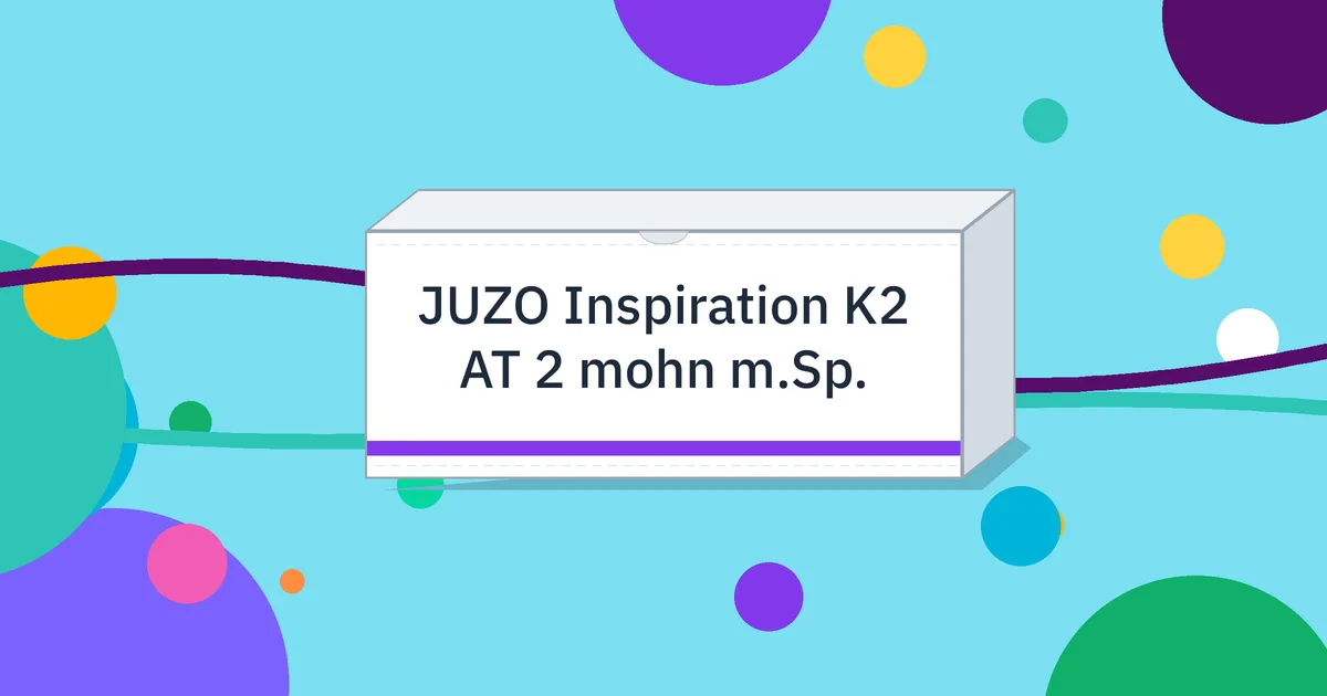Symbolbild: Packung mit der Aufschrift JUZO Inspiration K2 AT 2 mohn m.Sp. (PZN 14926333) – Verfügbarkeit und Bezug in Apotheken in Frankfurt am Main