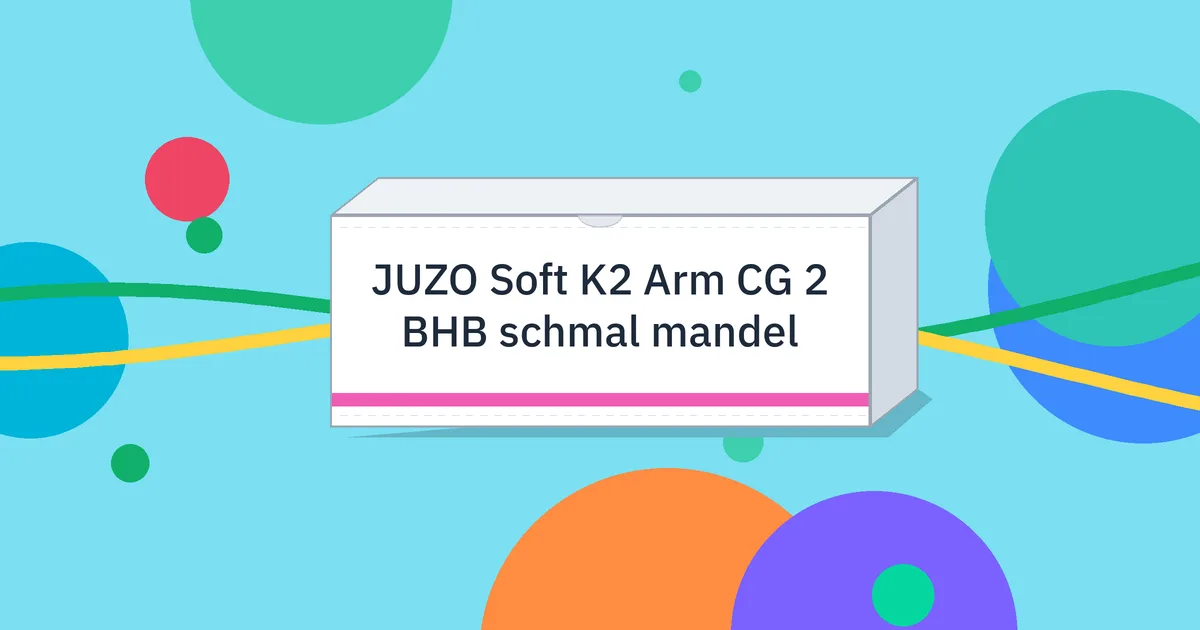 Symbolbild: Packung mit der Aufschrift JUZO Soft K2 Arm CG 2 BHB schmal mandel (PZN 15511628) – Verfügbarkeit und Bezug in Apotheken in Frankfurt am Main