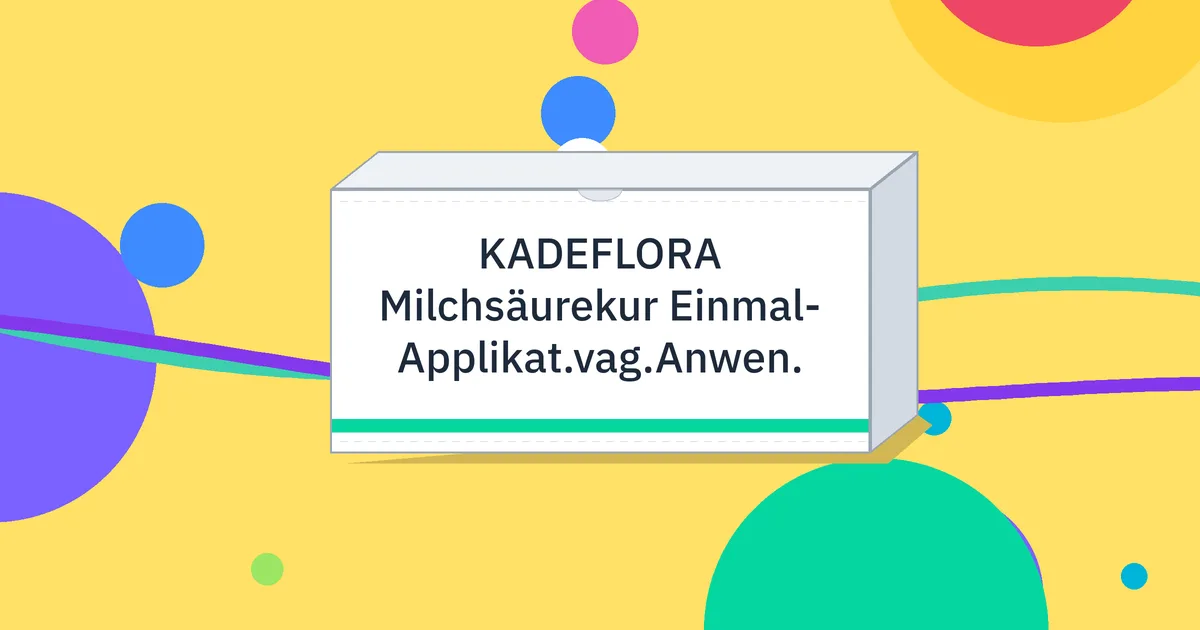 Symbolbild: Packung mit der Aufschrift KADEFLORA Milchsäurekur Einmal-Applikat.vag.Anwen. (PZN 18006664) – Verfügbarkeit und Bezug in Apotheken in Frankfurt am Main
