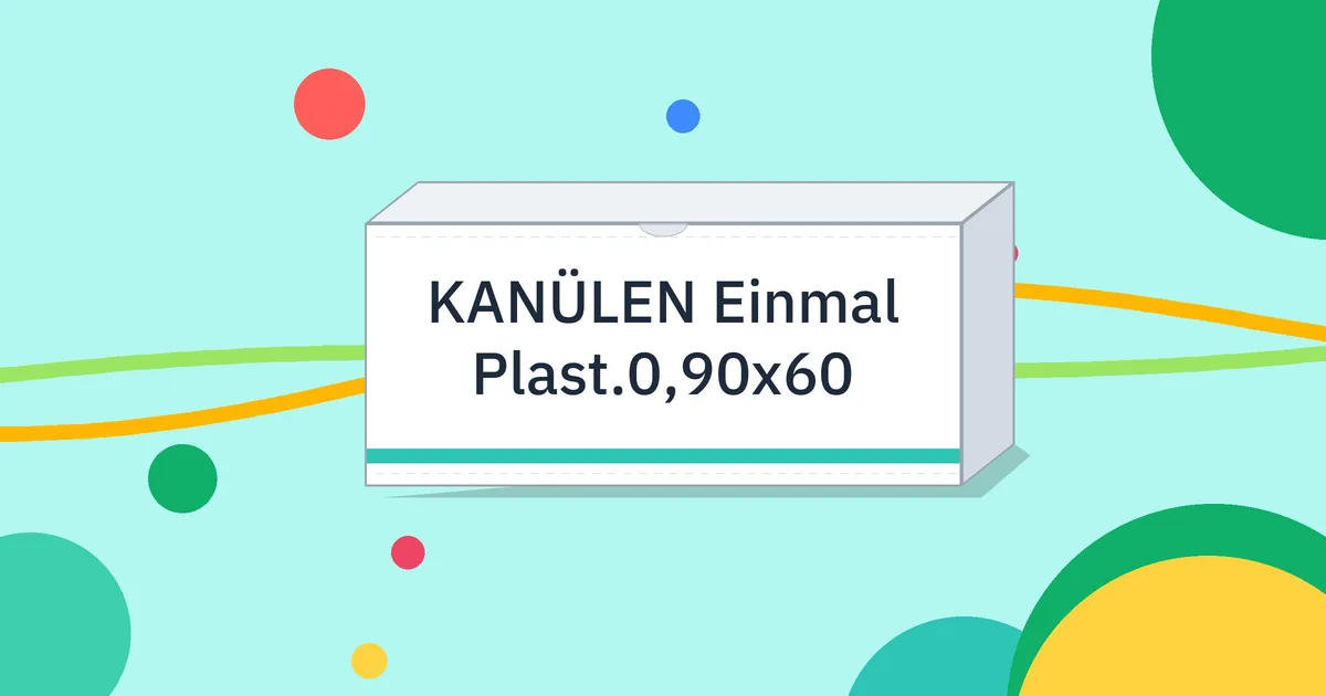 Symbolbild: Packung mit der Aufschrift KANÜLEN Einmal Plast.0,90x60 (PZN 01964071) – Verfügbarkeit und Bezug in Apotheken in Frankfurt am Main