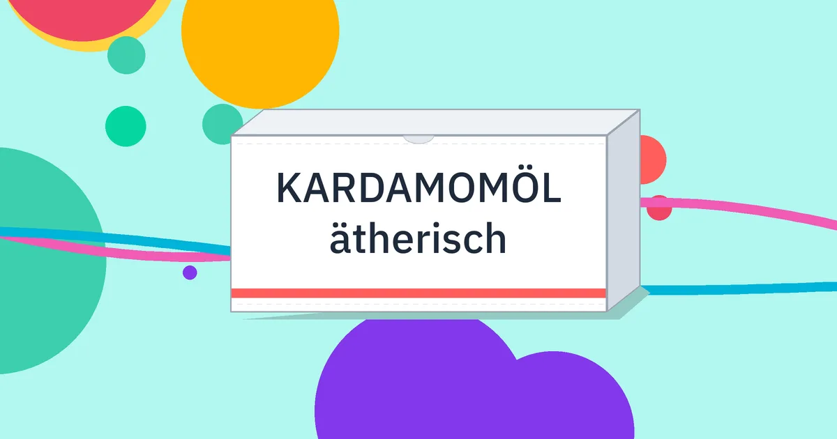 Symbolbild: Packung mit der Aufschrift KARDAMOMÖL ätherisch (PZN 17906259) – Verfügbarkeit und Bezug in Apotheken in Frankfurt am Main