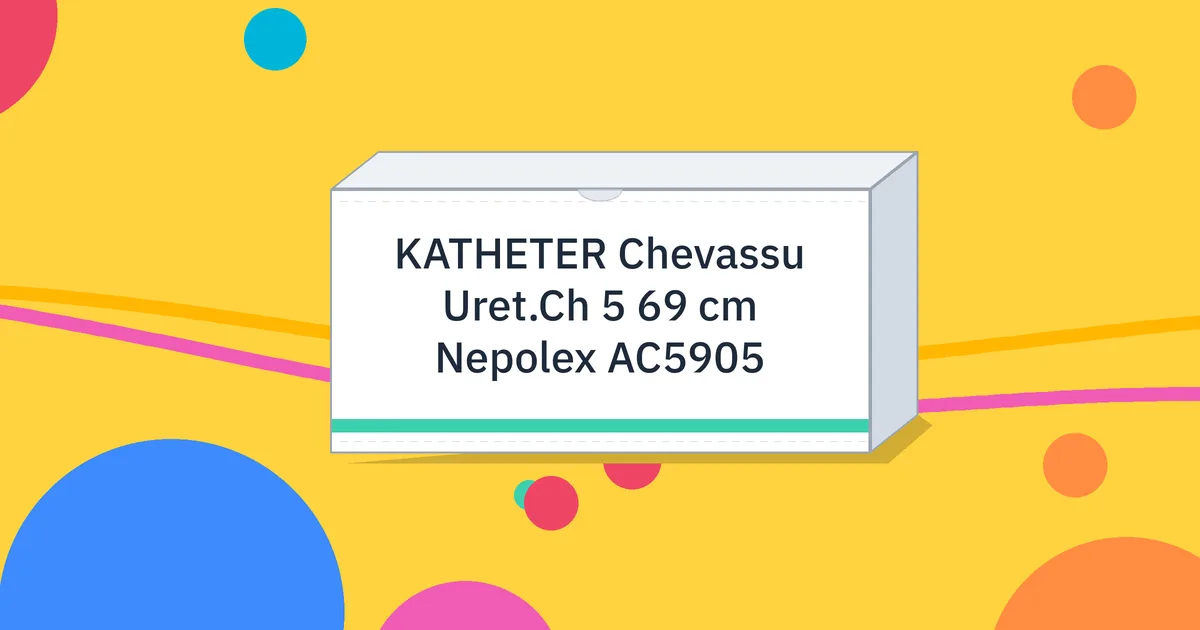 Symbolbild: Packung mit der Aufschrift KATHETER Chevassu Uret.Ch 5 69 cm Nepolex AC5905 (PZN 00154039) – Verfügbarkeit und Bezug in Apotheken in Frankfurt am Main