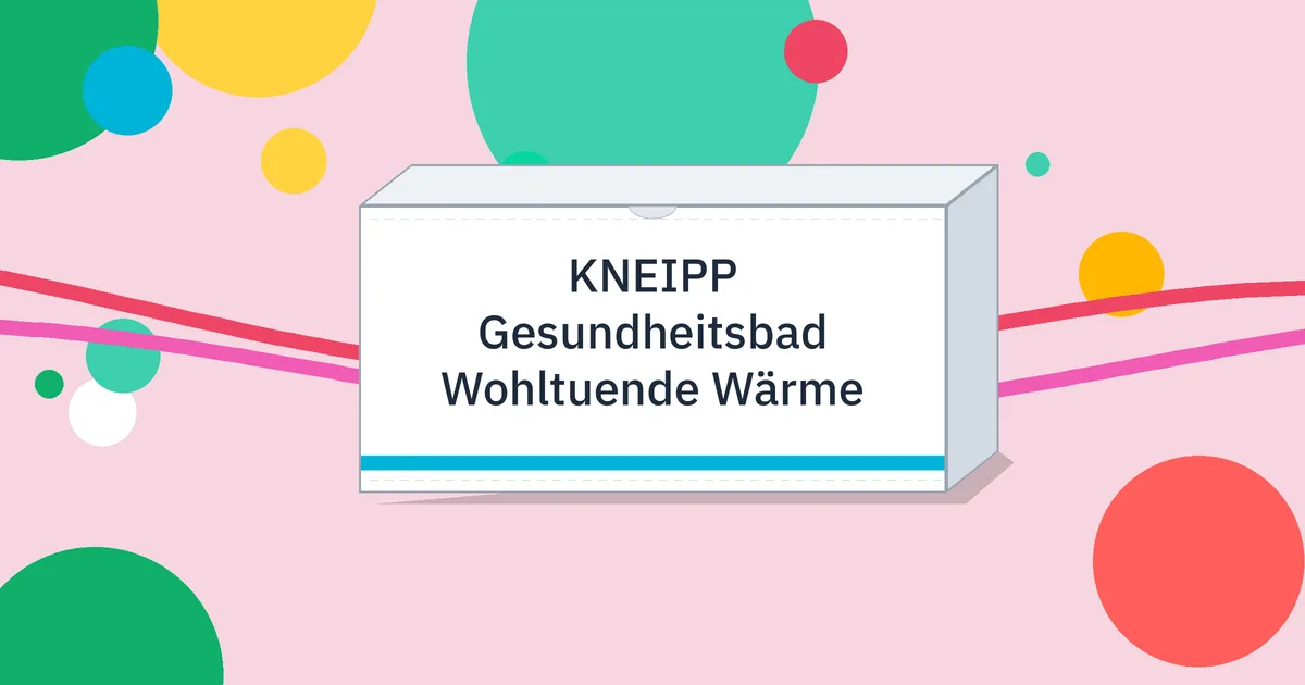 Symbolbild: Packung mit der Aufschrift KNEIPP Gesundheitsbad Wohltuende Wärme (PZN 18052931) – Verfügbarkeit und Bezug in Apotheken in Frankfurt am Main