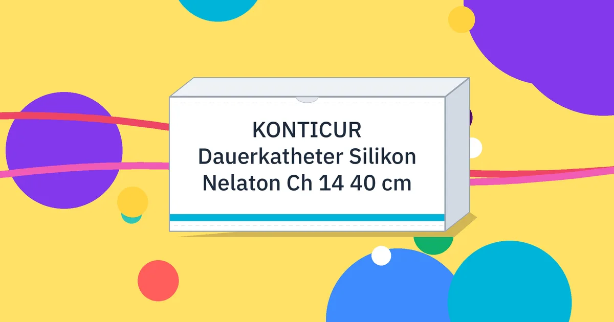 Symbolbild: Packung mit der Aufschrift KONTICUR Dauerkatheter Silikon Nelaton Ch 14 40 cm (PZN 12659460) – Verfügbarkeit und Bezug in Apotheken in Frankfurt am Main