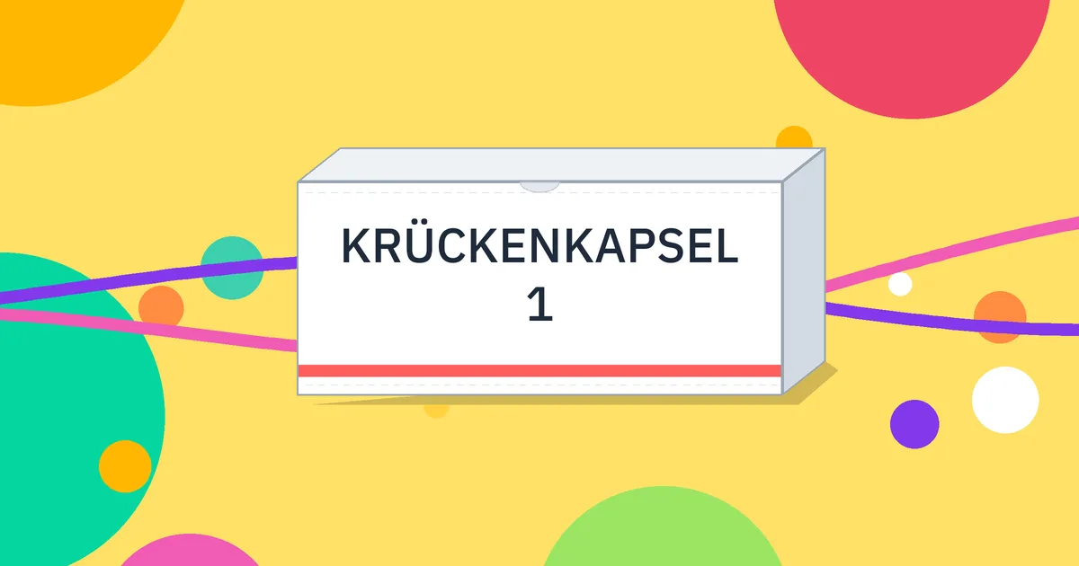 Symbolbild: Packung mit der Aufschrift KRÜCKENKAPSEL 1 (PZN 01731326) – Verfügbarkeit und Bezug in Apotheken in Frankfurt am Main
