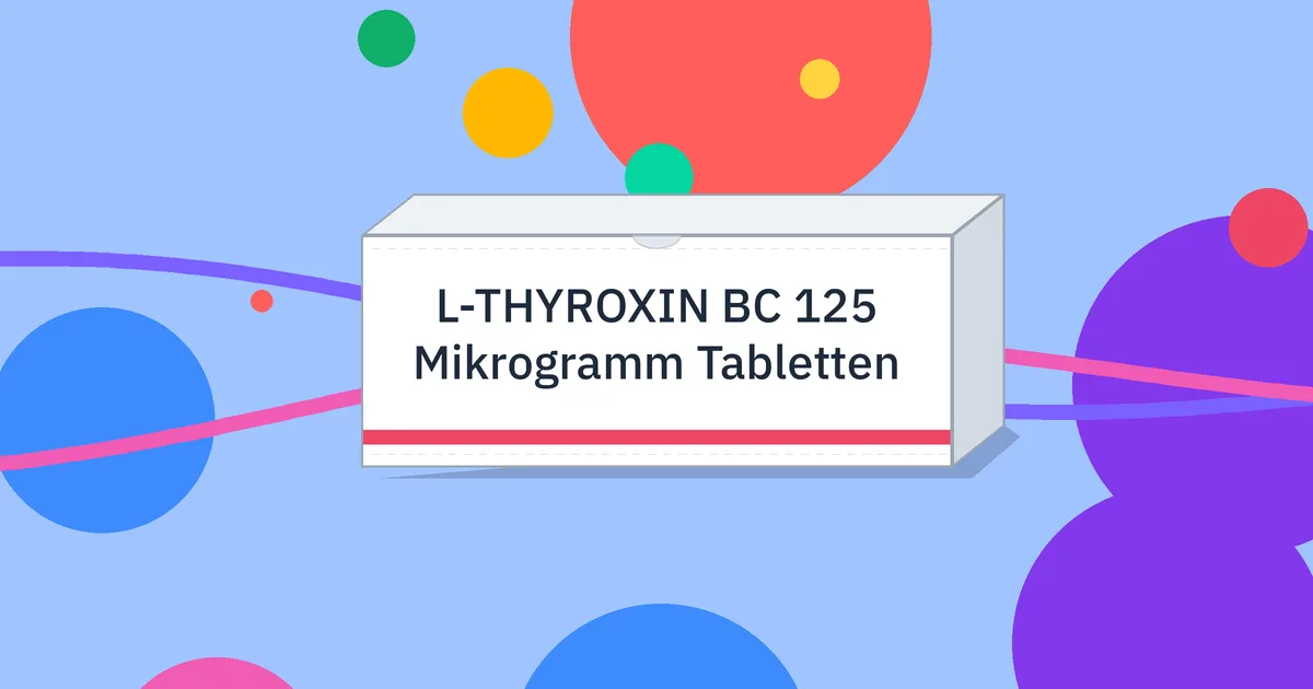 Symbolbild: Packung mit der Aufschrift L-THYROXIN BC 125 Mikrogramm Tabletten (PZN 17627708) – Verfügbarkeit und Bezug in Apotheken in Frankfurt am Main