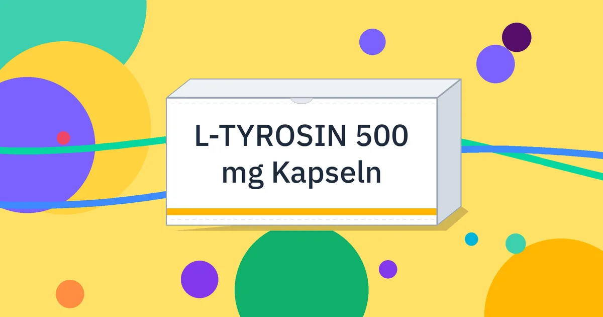 Symbolbild: Packung mit der Aufschrift L-TYROSIN 500 mg Kapseln (PZN 19264368) – Verfügbarkeit und Bezug in Apotheken in Frankfurt am Main