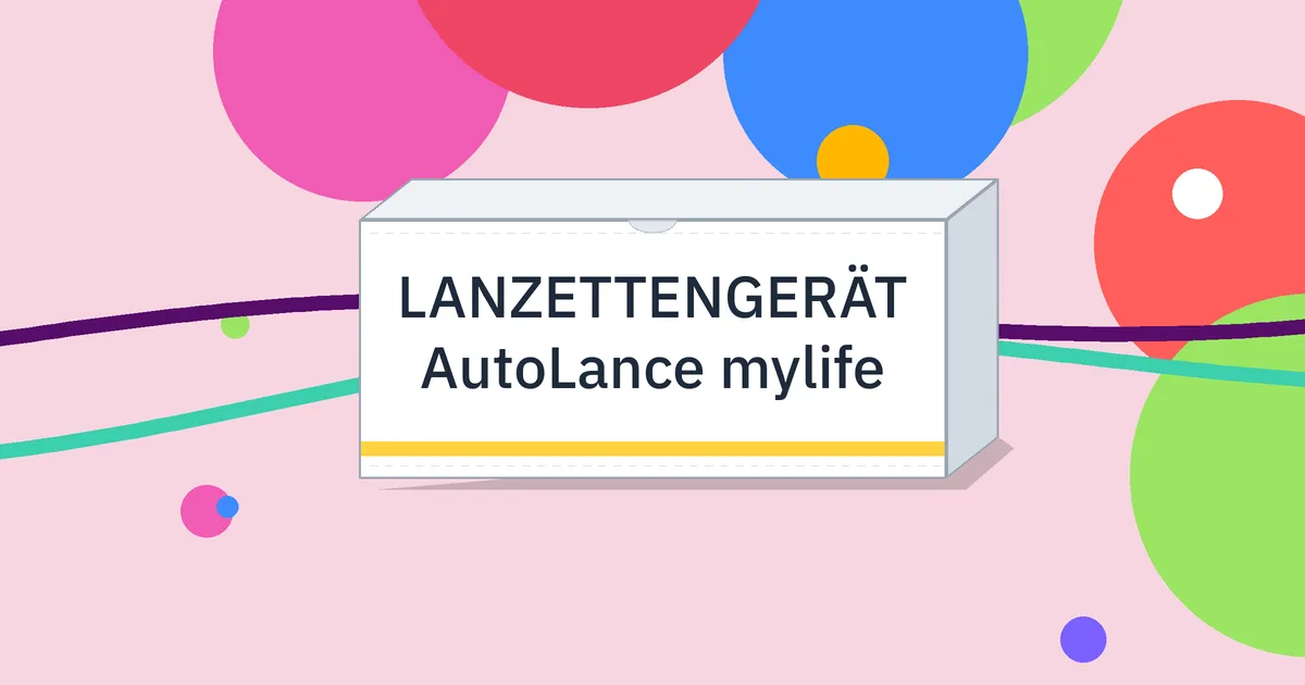 Symbolbild: Packung mit der Aufschrift LANZETTENGERÄT AutoLance mylife (PZN 12355582) – Verfügbarkeit und Bezug in Apotheken in Frankfurt am Main