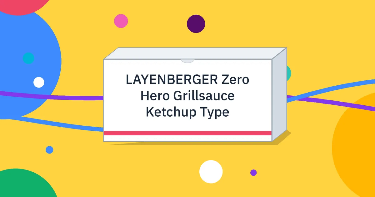 Symbolbild: Packung mit der Aufschrift LAYENBERGER Zero Hero Grillsauce Ketchup Type (PZN 17991673) – Verfügbarkeit und Bezug in Apotheken in Frankfurt am Main